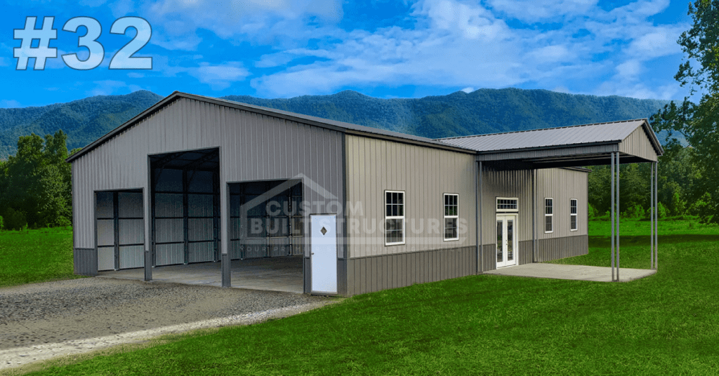 #32 40x61x 13 Commercial Metal Building - Custom Built Structures, Inc.