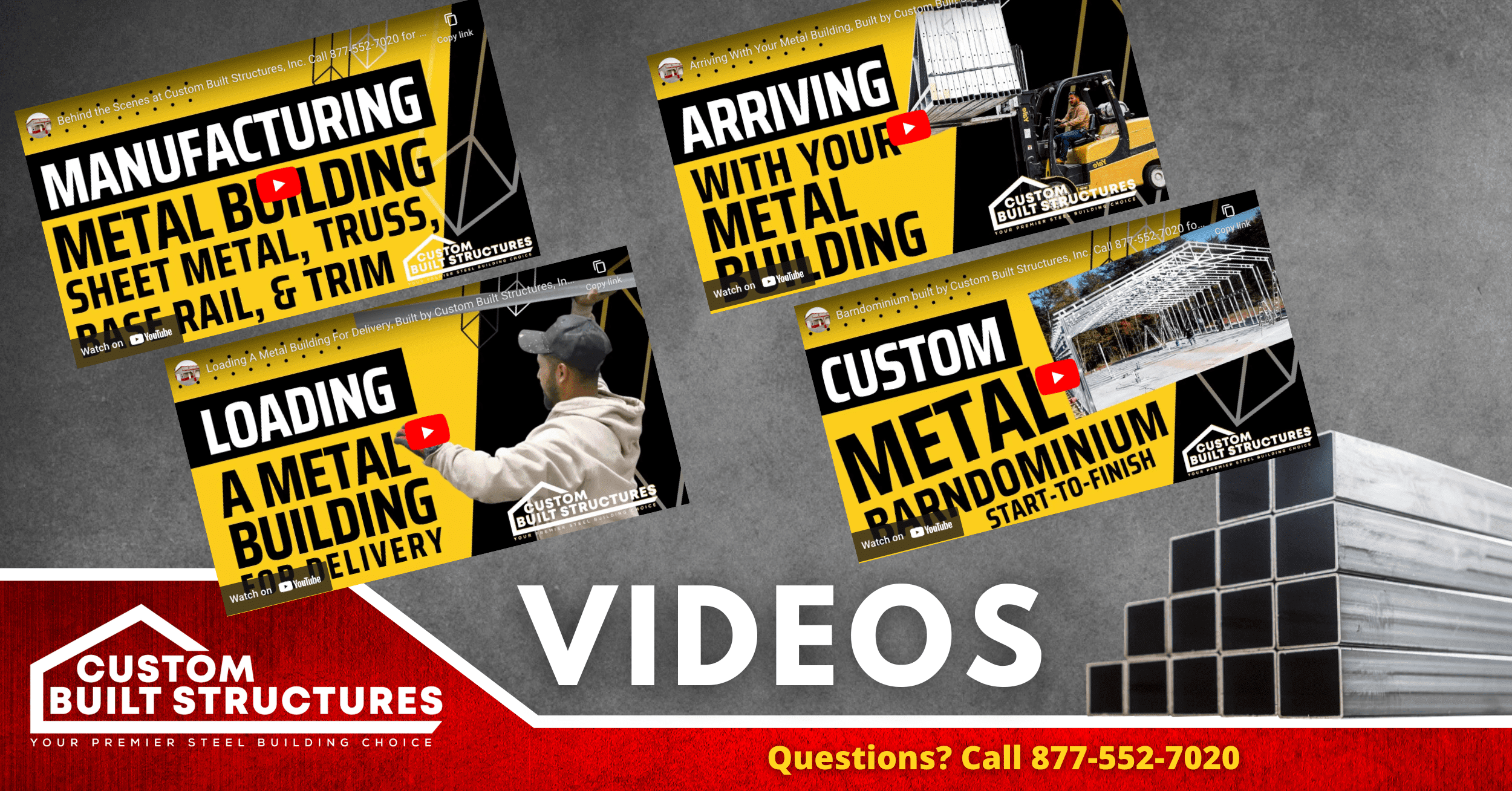 Videos - Check out some of our videos - Custom Built Structures, Inc. - Custom Built Structures ...