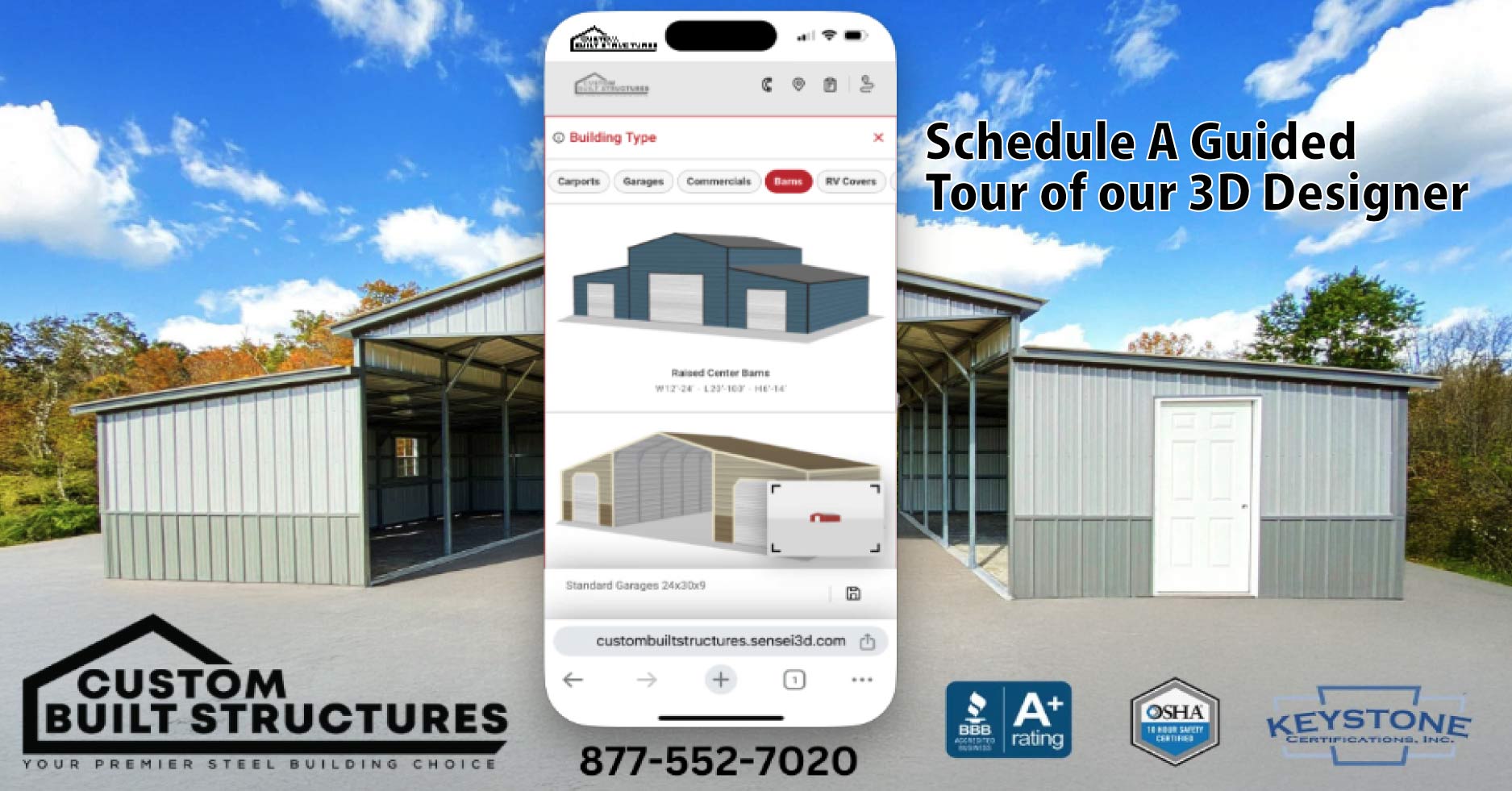 Get A Guided Tour of our 3D Designer - Custom Built Structures, Inc.